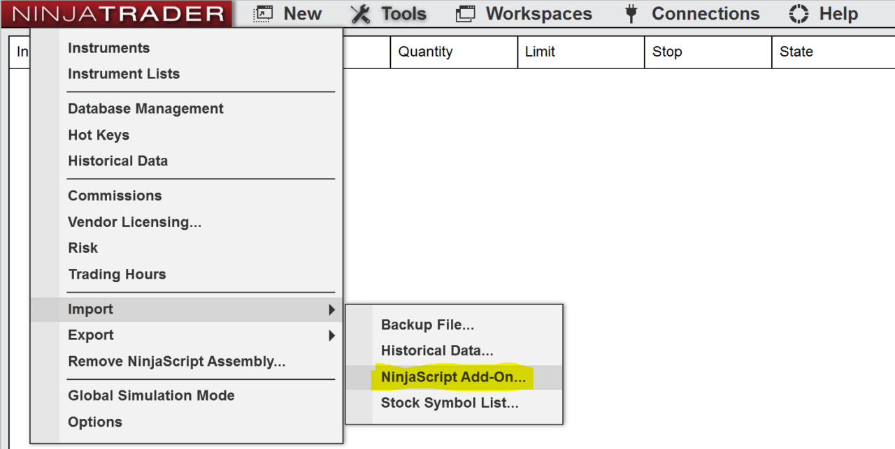 Adding PRICEPhysics GUI To NinjaTrader 8 - PRICEPhysics